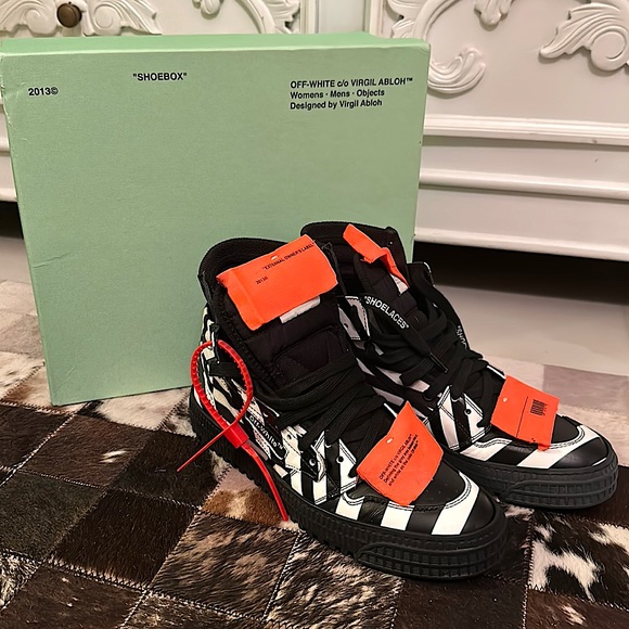 Off-White | Shoes | Offwhite High Top Sneakers Size 39 Authentic | Poshmark